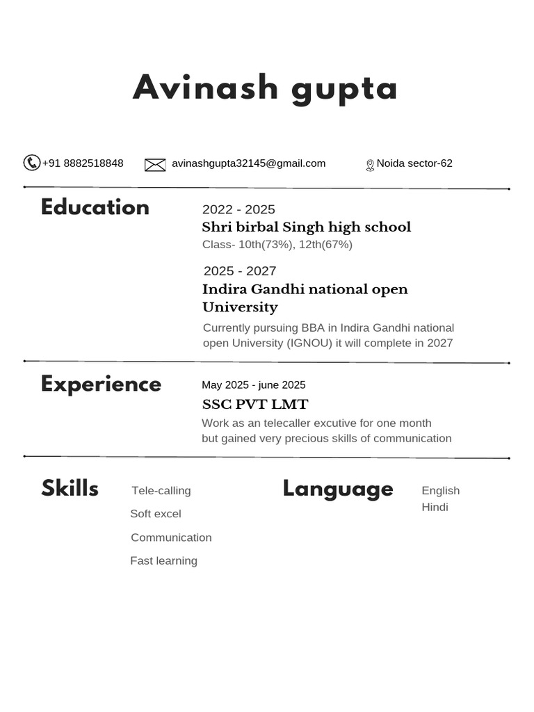 Avinash Gupta: Education | PDF