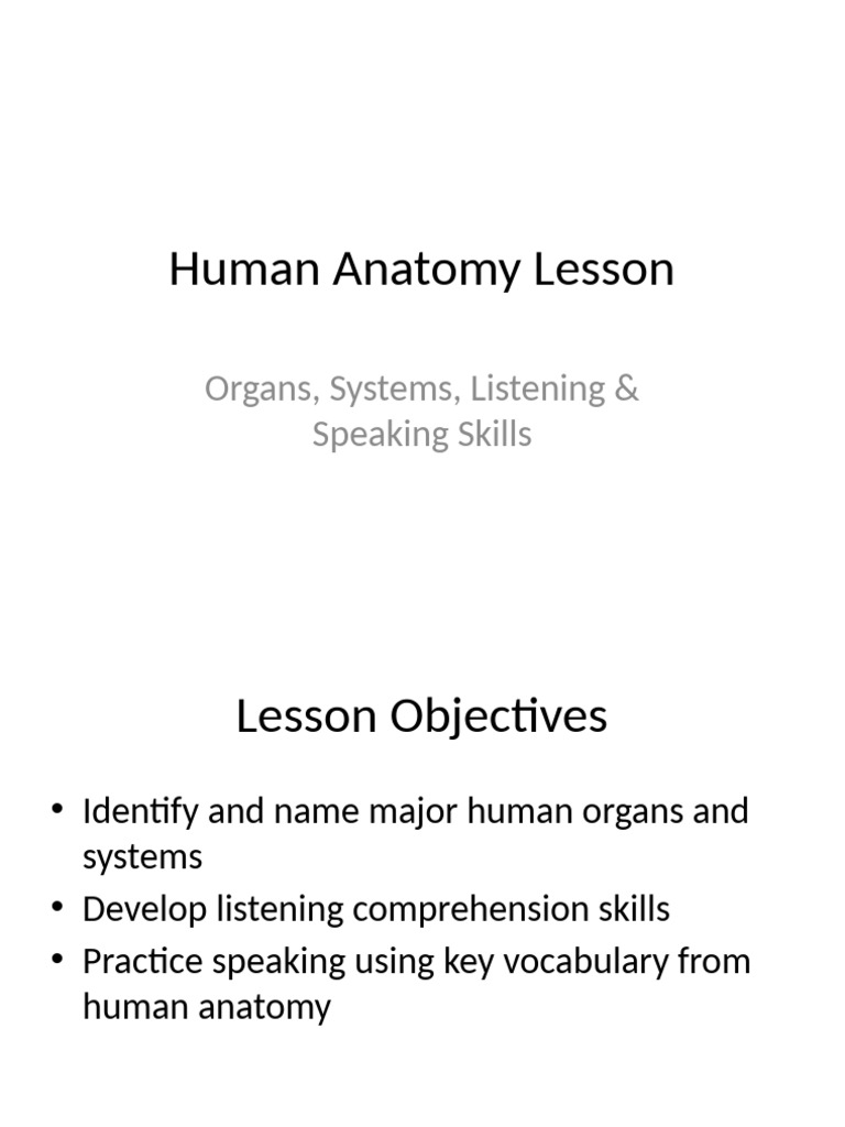 Human Anatomy Lesson | PDF
