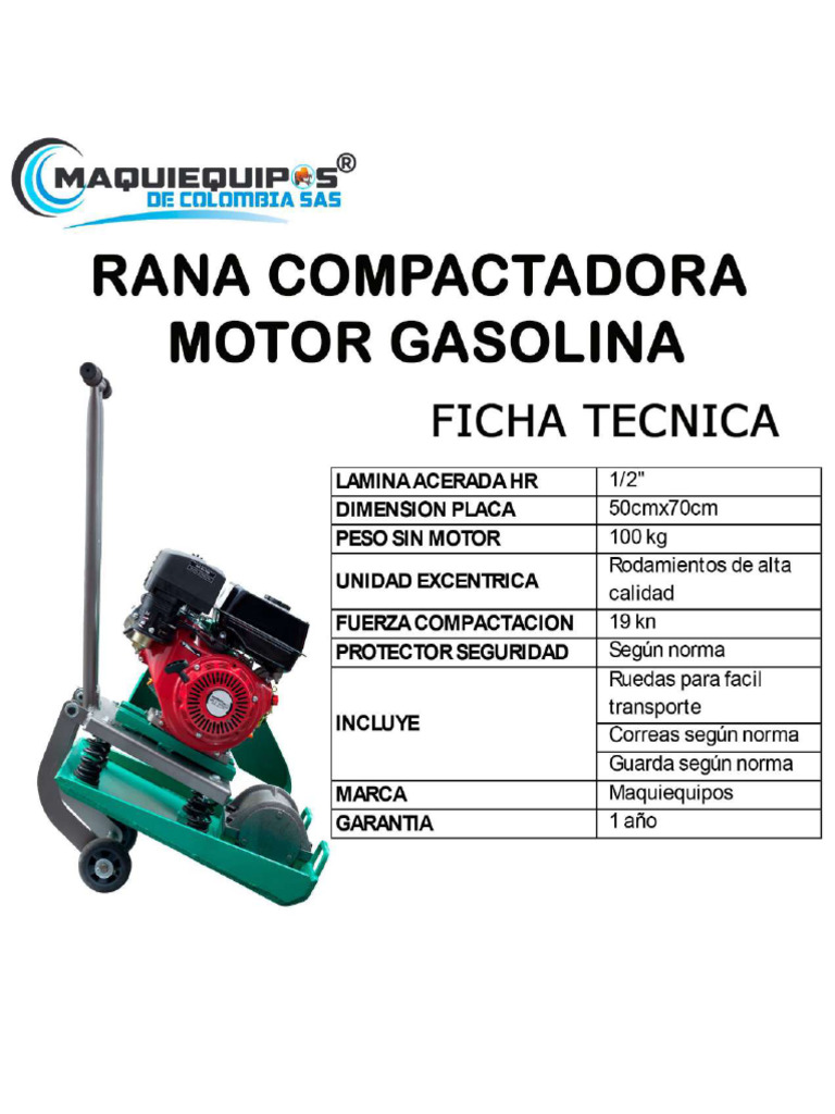 Ficha Tecnica Rana Compactadora | PDF