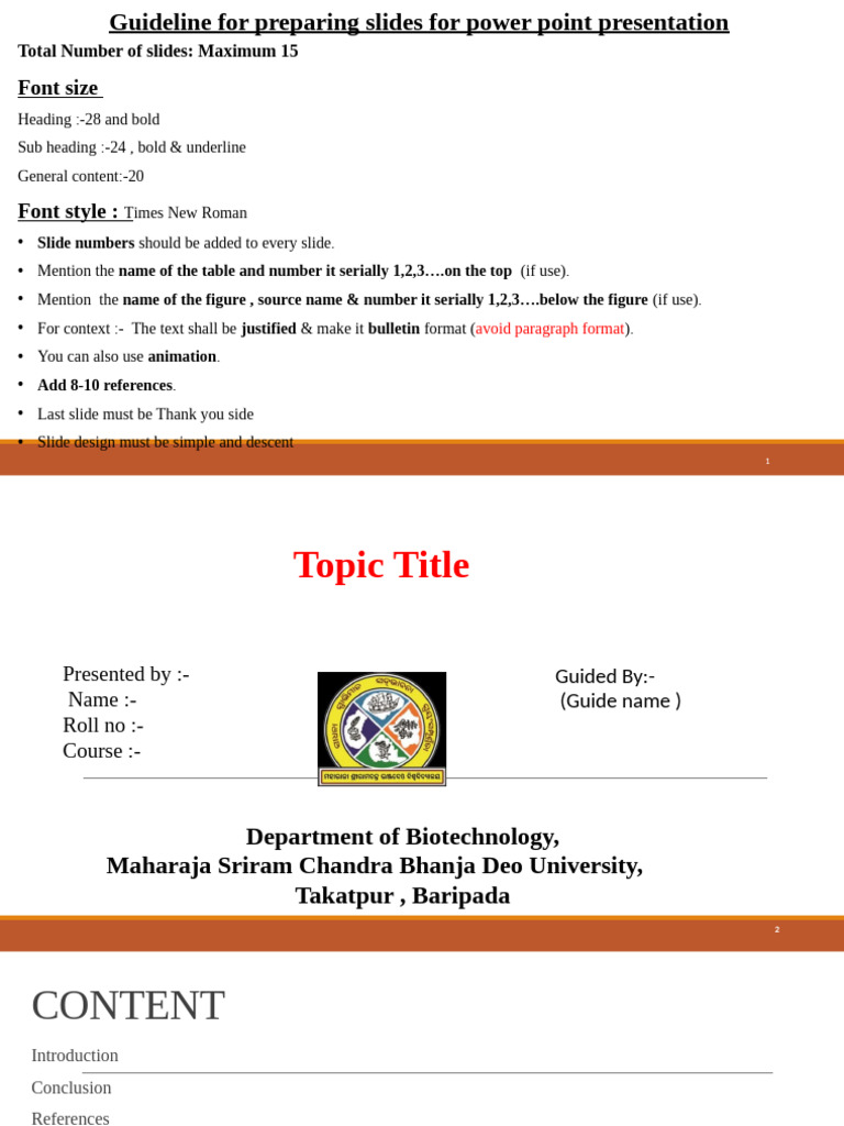 Guideline For Preparing Slides For Power Point Presentation | PDF ...