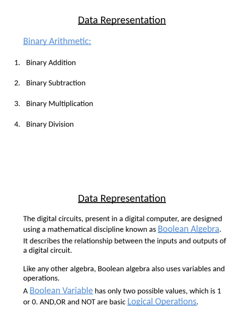 Binary Arithmetic and Boolean Algebra Basics | PDF | Central Processing ...