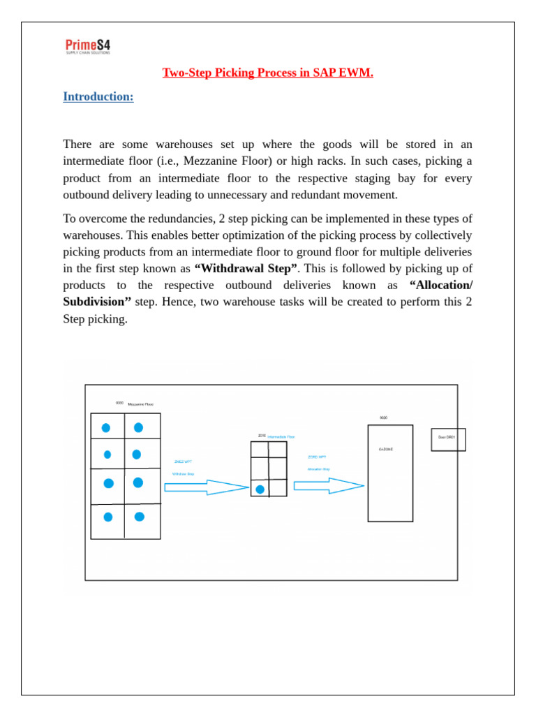 Two-Step Picking in SAP EWM Guide | PDF | Warehouse | Computer Programming