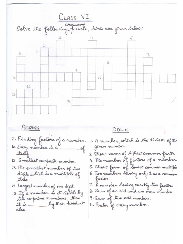 CBSE Class 6 Playing With Numbers Worksheet | PDF
