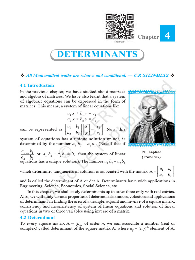 Determinants | PDF | Determinant | Matrix (Mathematics)