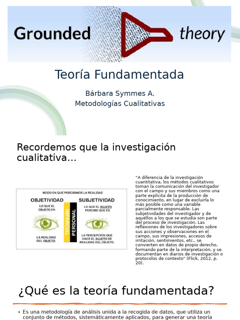Teoría Fundamentada en Metodologías Cualitativas | PDF | Teoría ...