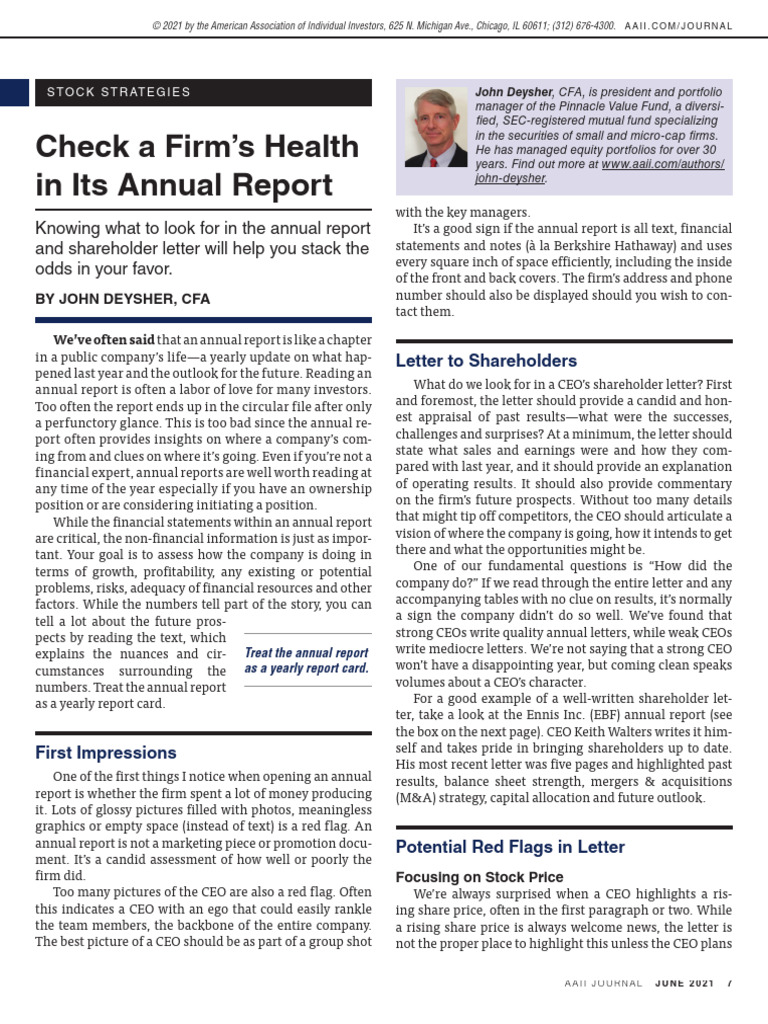 Analyzing CEO Shareholder Letters | PDF | Dividend | Equity (Finance)