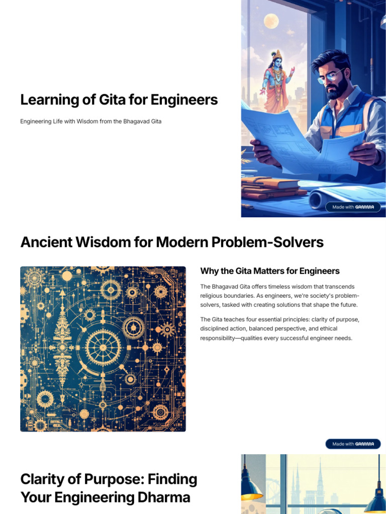 Learning of Gita For Engineers | PDF | Bhagavad Gita | Wisdom