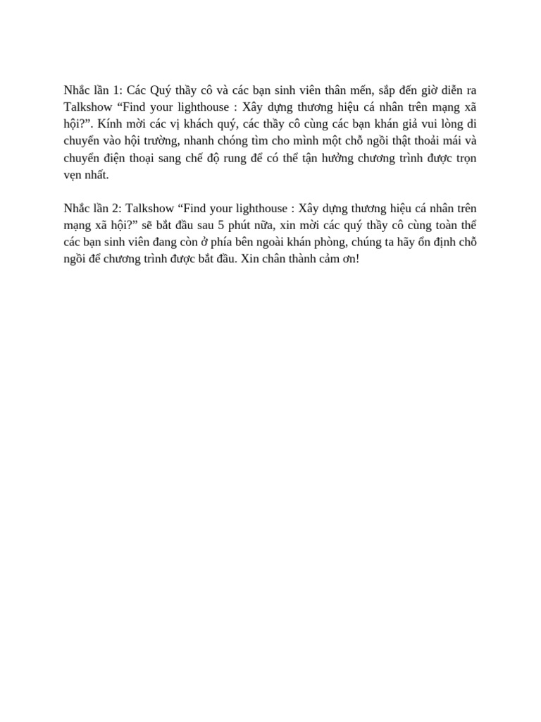 Script MC | PDF