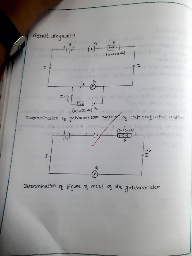 Galvanometer Resistance by Half Deflection | PDF | Electromagnetism ...