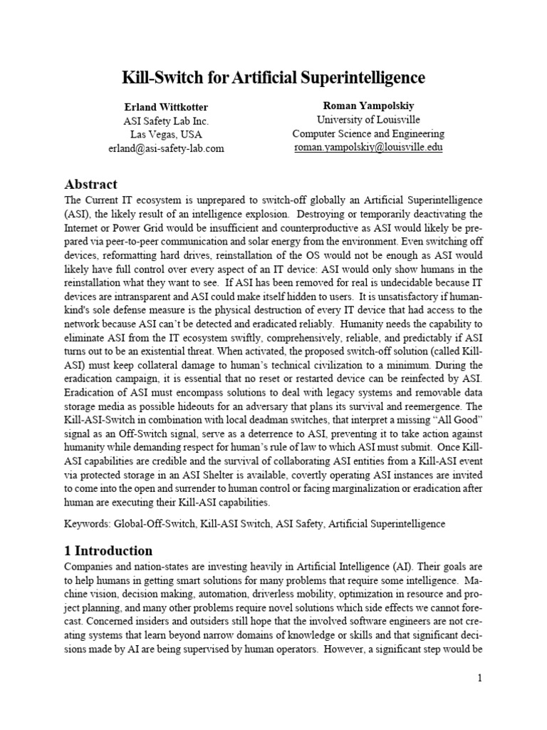 Kill-Switch-For ASI EW 21-12-14 | PDF | Artificial Intelligence ...