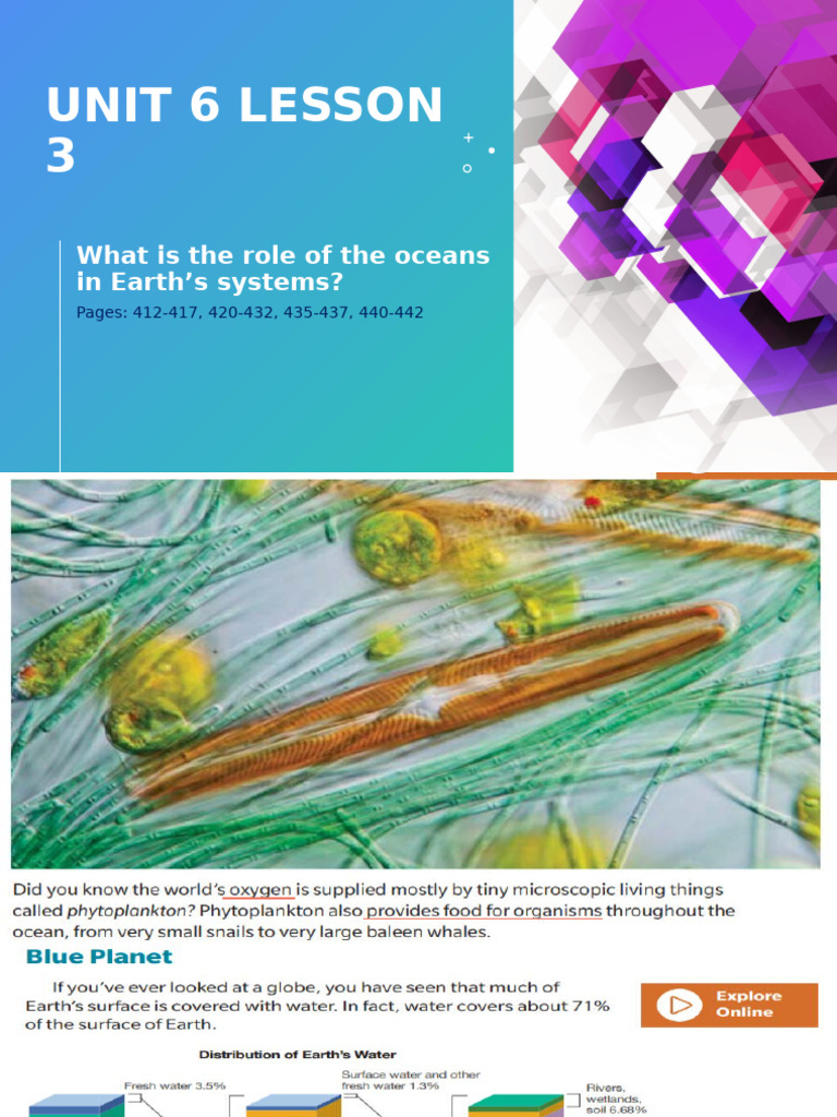 Oceans' Role in Earth's Systems | PDF
