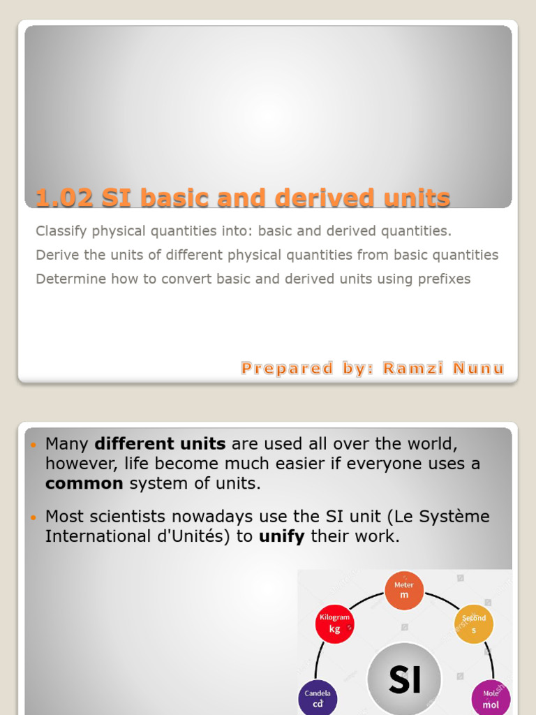 1.02 SI Basic and Derived Units | PDF | International System Of Units ...