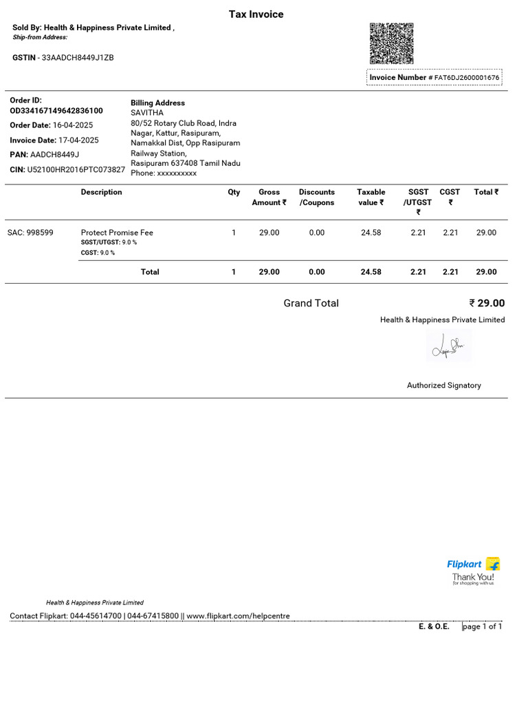 Invoice for ECOVACS N20 Pro Purchase | PDF