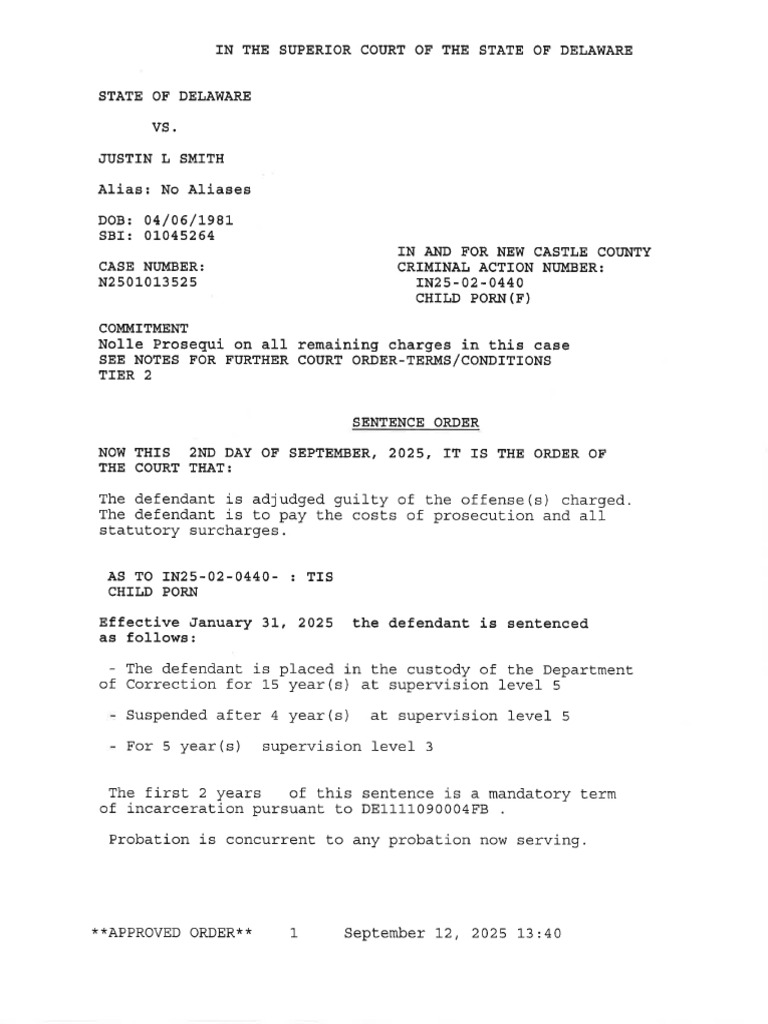 Justin Smith Sentencing | PDF