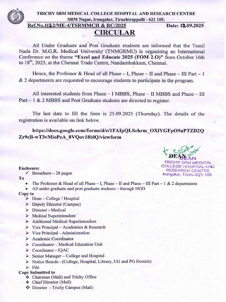 Excel and Educate Conference Circular | PDF