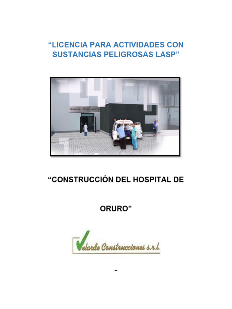 Licencia LASP para Hospital en Oruro | PDF | Hospital | Riesgo