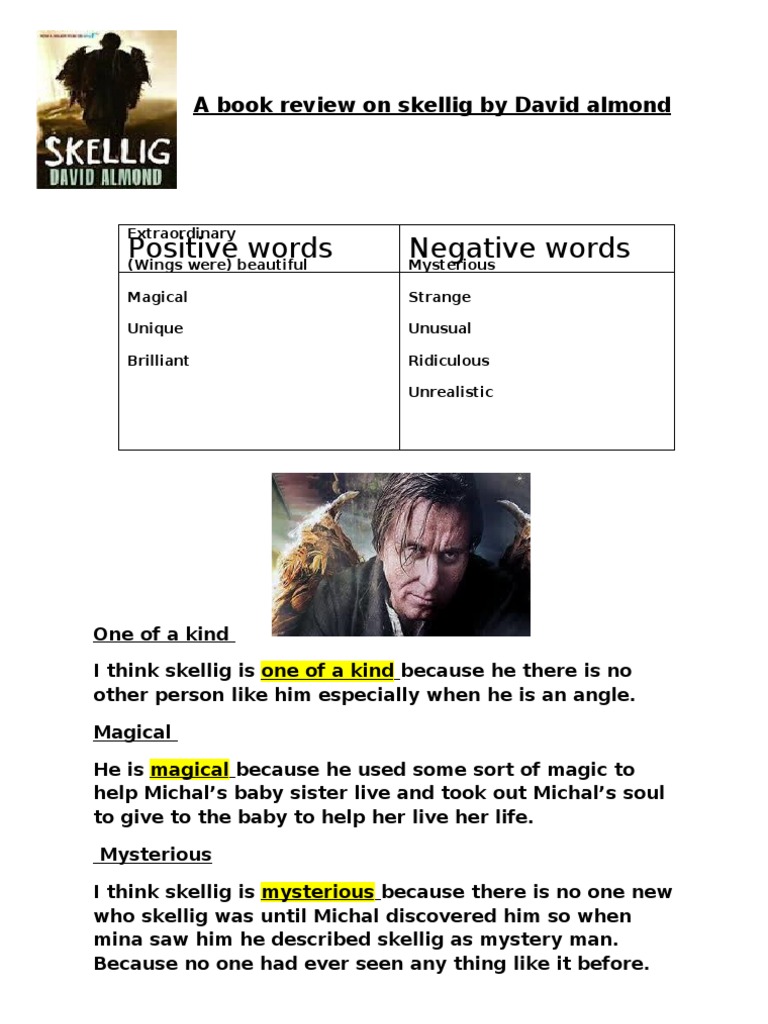 Skellig: A Unique Character Review | PDF | Self-Improvement | Mystery ...