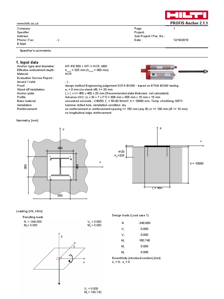 Hilti Profis Anchor Design Guide Pdf Structural Steel Strength Of 8897