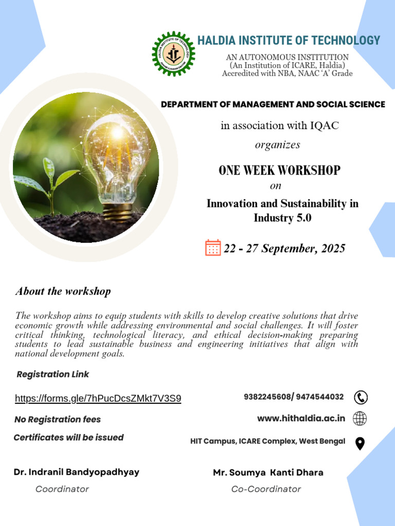 Workshop on Innovation & Sustainability | PDF