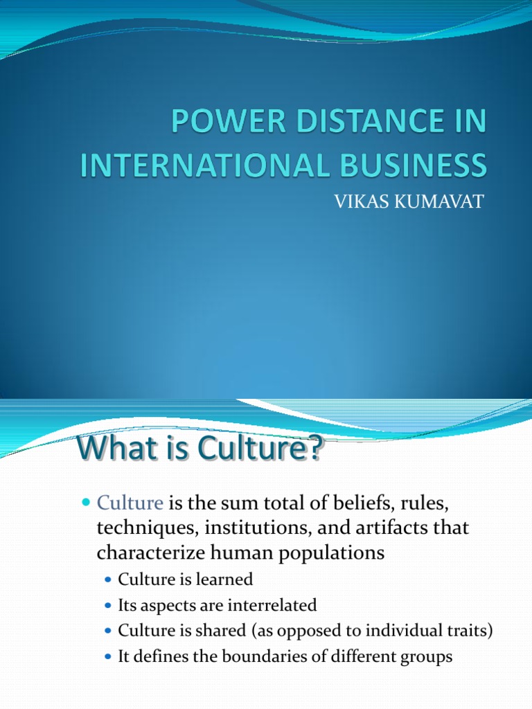 Power Distance in International Business | PDF | Hierarchy ...