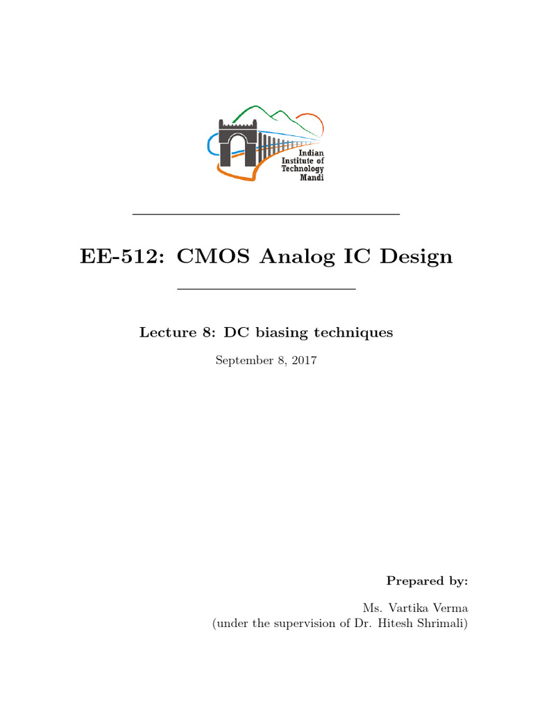 DC Biasing Techniques in CMOS Design | PDF | Capacitor | Electrical ...