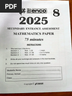 SEA 2025 Maths Exam Paper | PDF | Euclidean Geometry | Elementary Geometry
