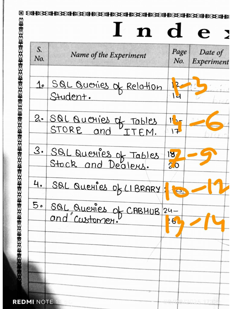 SQL Queries and Its Output | PDF