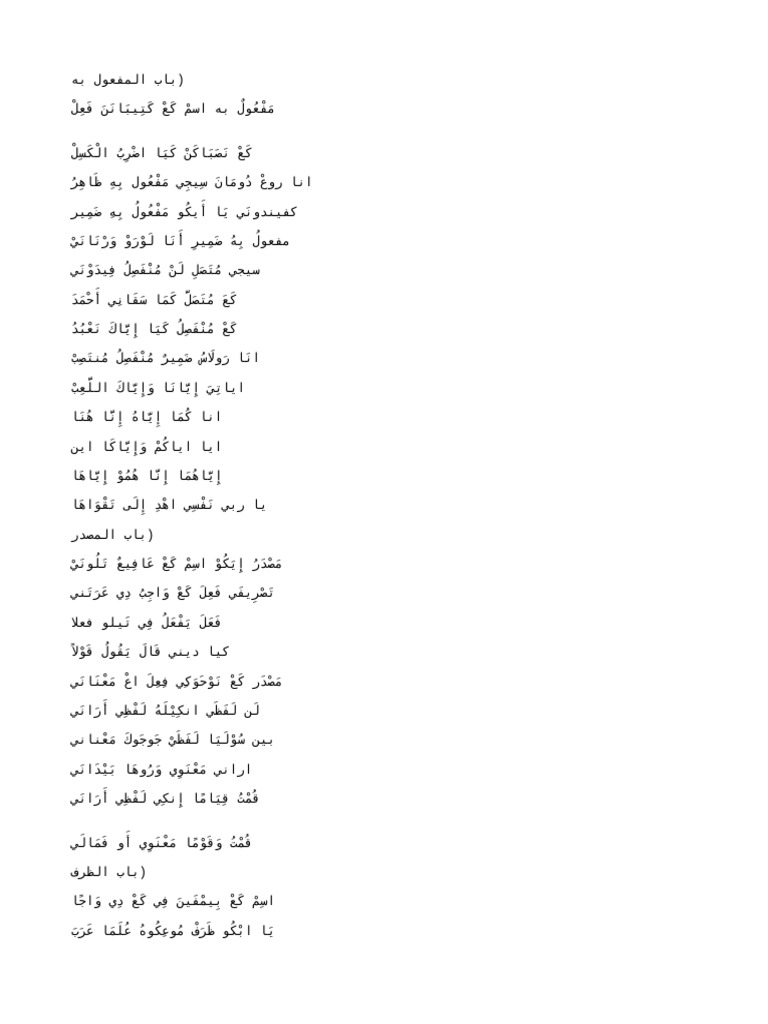 Bab Maful Bih-Zhorof | PDF