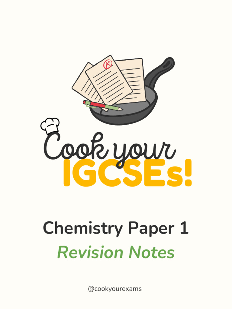 IGCSE Chemistry Paper 1 Revision Notes | PDF | Chemical Bond | Reaction ...