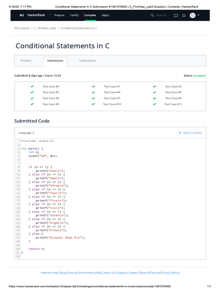 Conditional Statements in C | PDF | Software Engineering | Computer Libraries