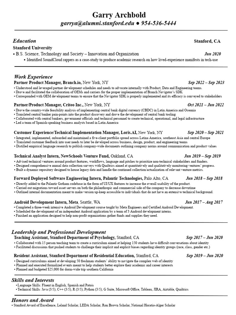 Garry Archbold Resume 1697325154 | PDF | Android (Operating System ...
