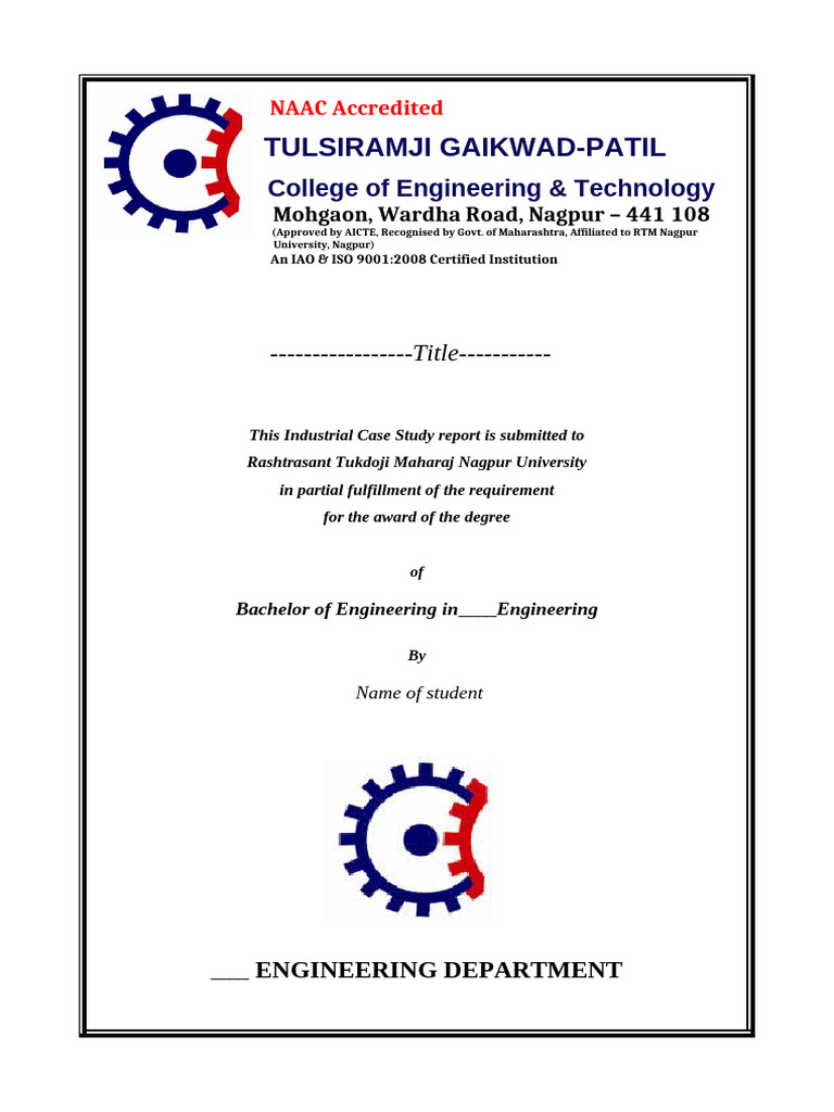 Industrial Case Study Report 2019-20 | PDF