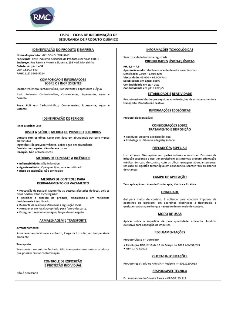 Fispq Gel Condutor Rmc | PDF