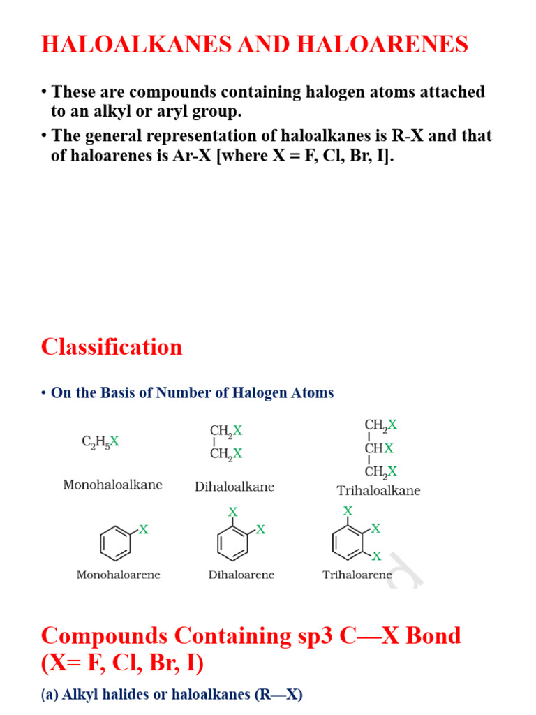 Haloalkanes and Haloarenes | PDF | Isomer | Chirality (Chemistry)