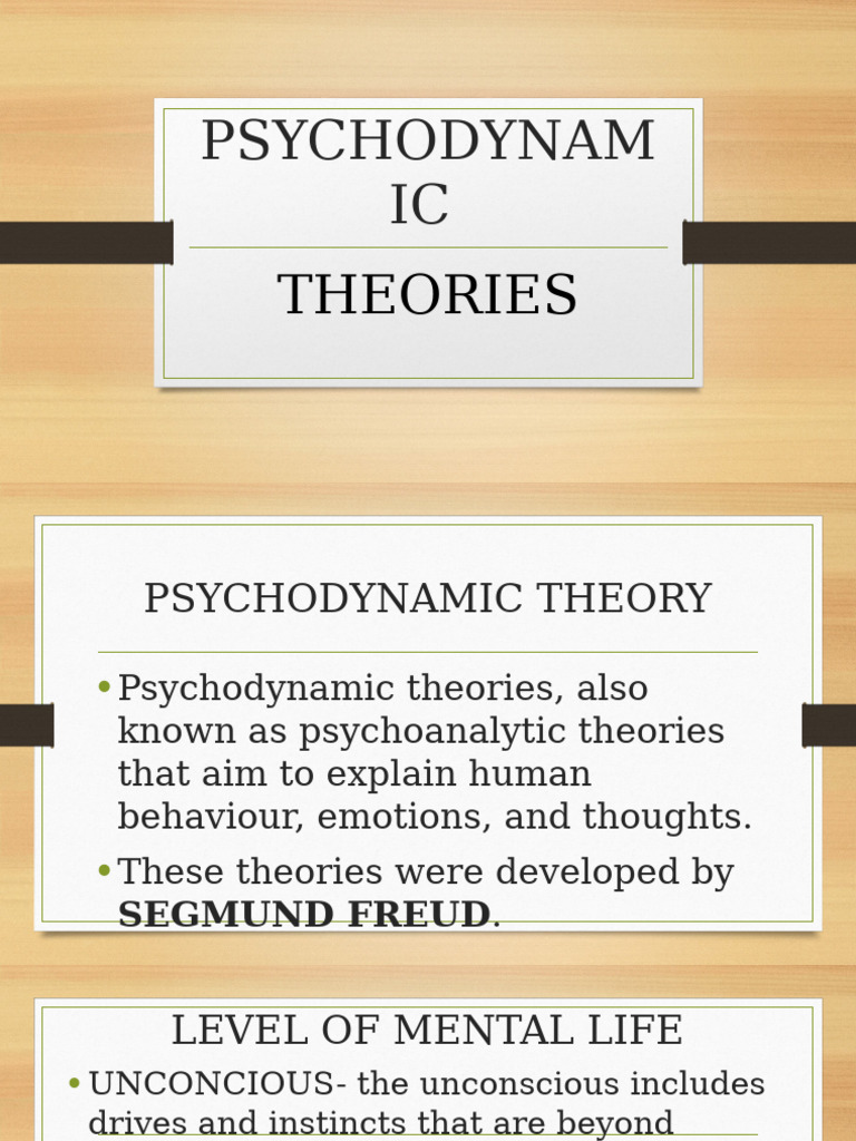 Overview of Psychodynamic Theories | PDF