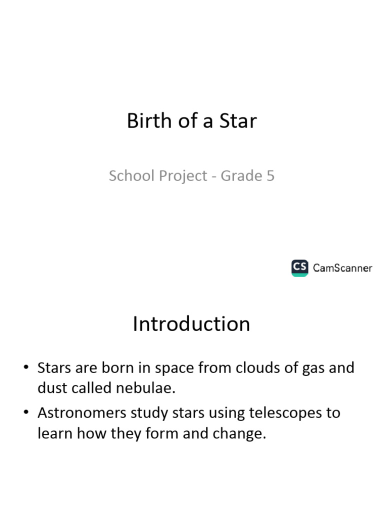 How Stars Are Born in Nebulae | PDF