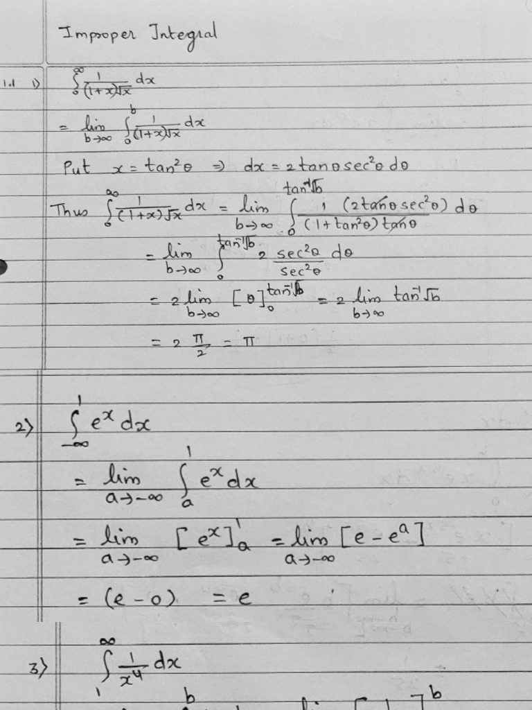 Improper Integral | PDF