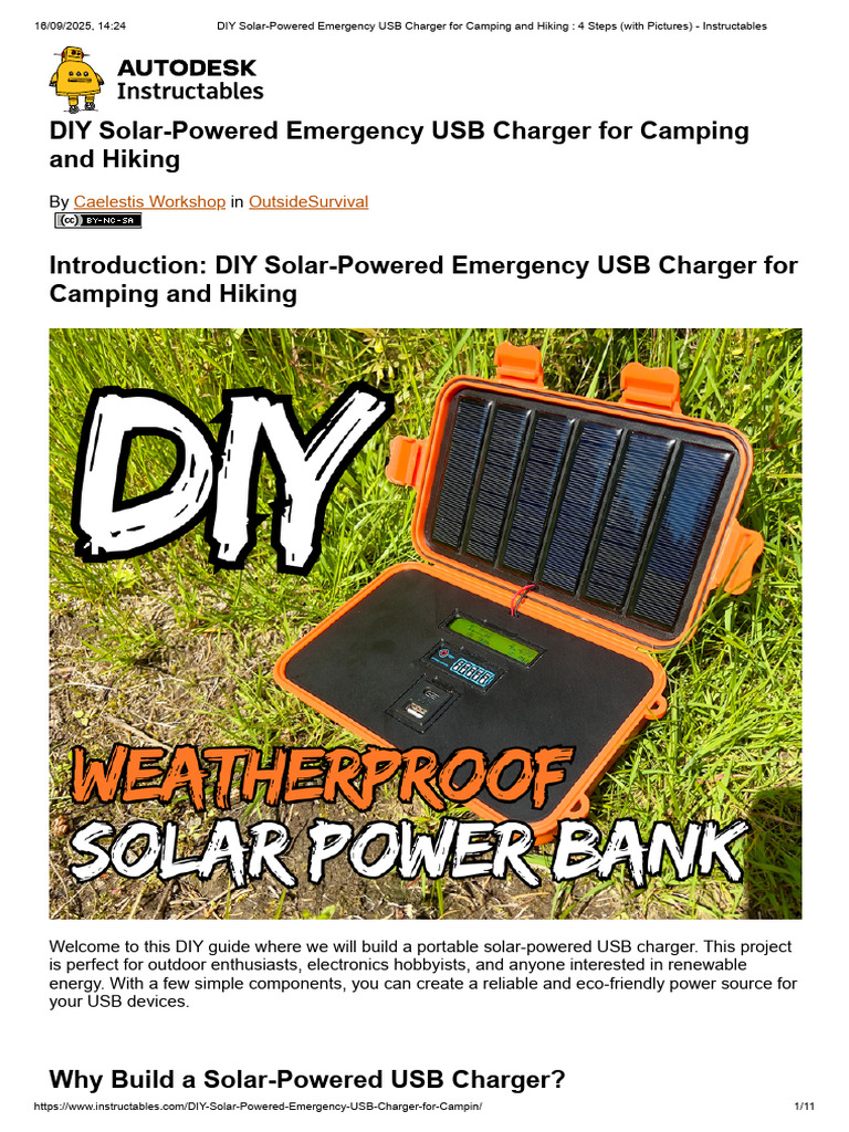 DIY Solar-Powered Emergency USB Charger for Camping and Hiking _ 4 Steps (with Pictures ...