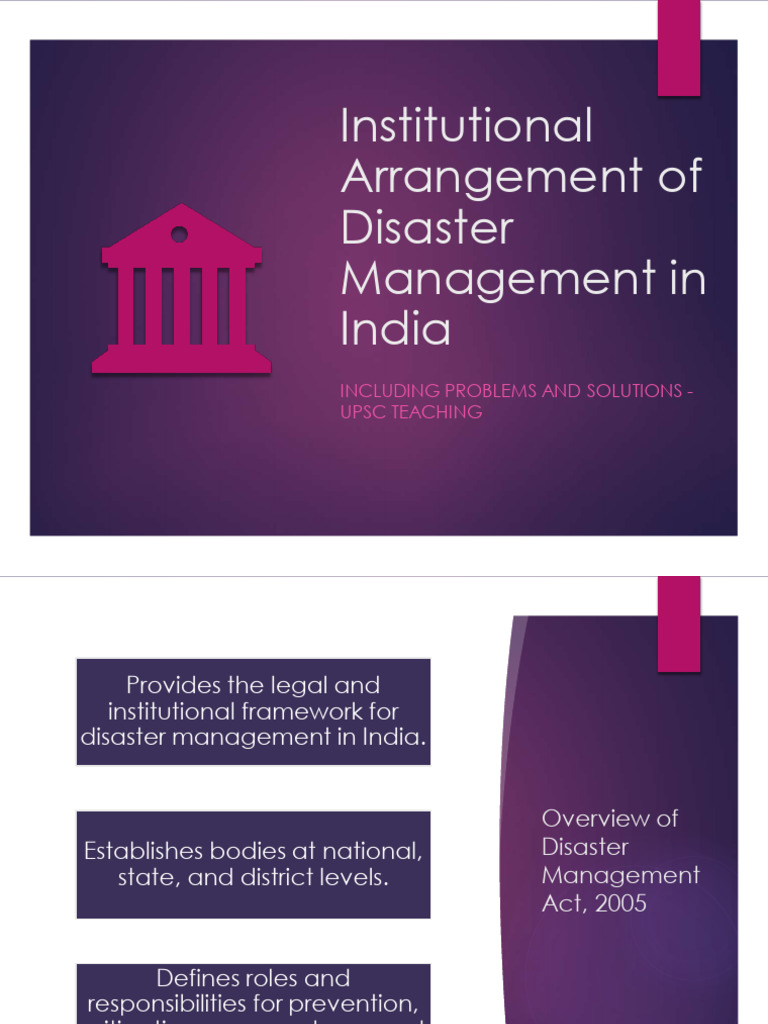 Disaster Management Framework in India | PDF | Emergency Management ...