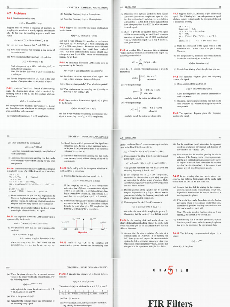 Enunciados Tema 1 (Sampling & Aliasing) | PDF