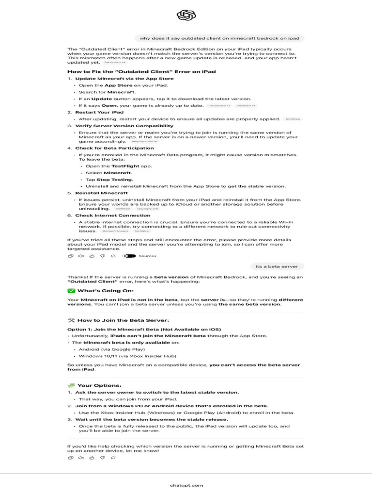 Outdated Client Fix Ipad Pdf