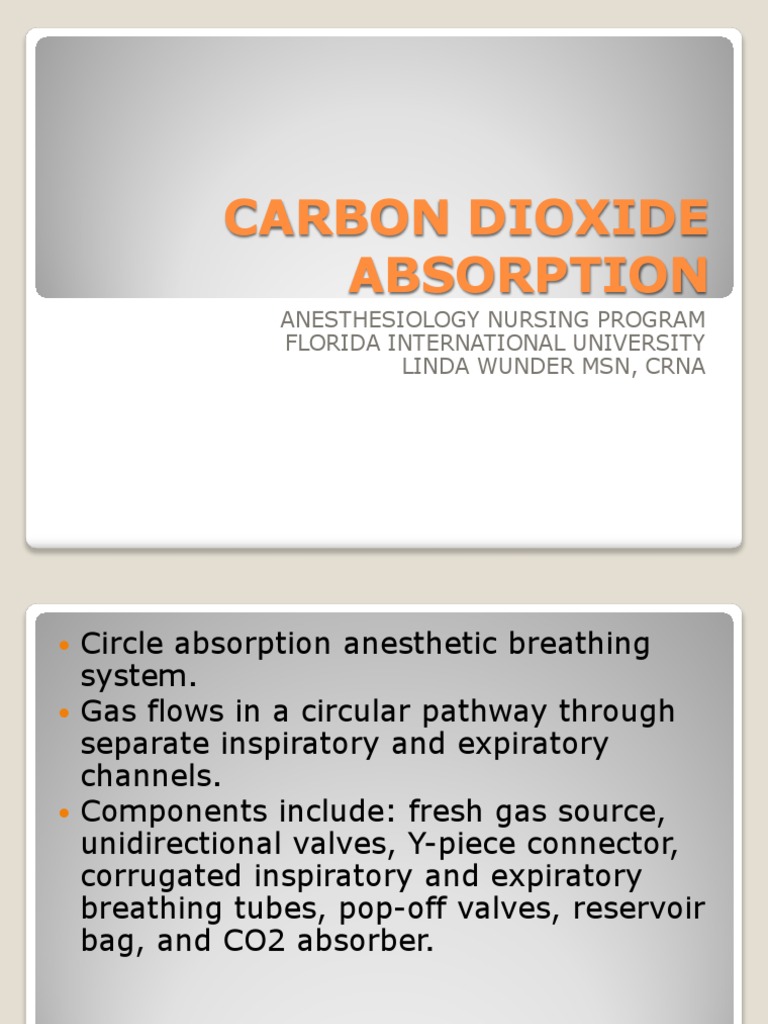 CO2 Absorption in Anesthesia Systems | PDF | Carbon Dioxide | Sodium ...