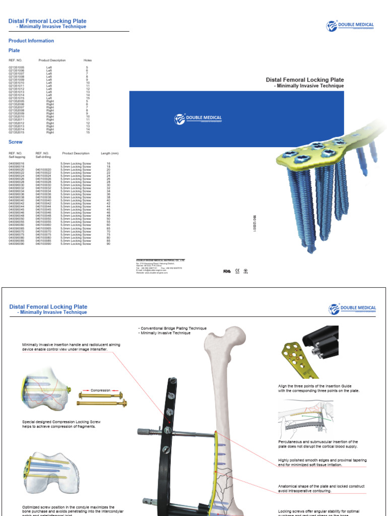 Distal Femoral Locking Plate Overview | PDF | Clinical Medicine ...