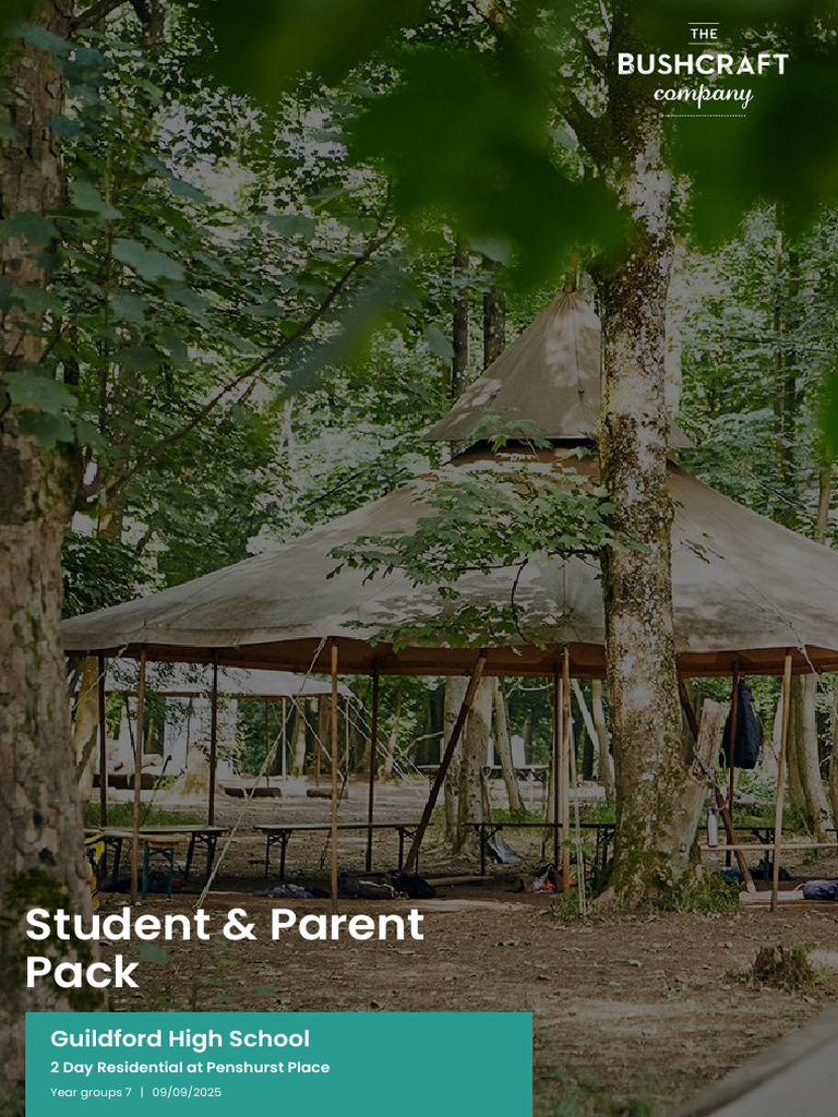 Guildford High School Bushcraft Trip | PDF | Backpack | Tent