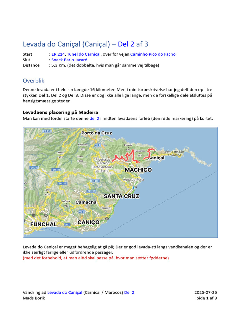 Levada Do Caniçal DEL 2 | PDF