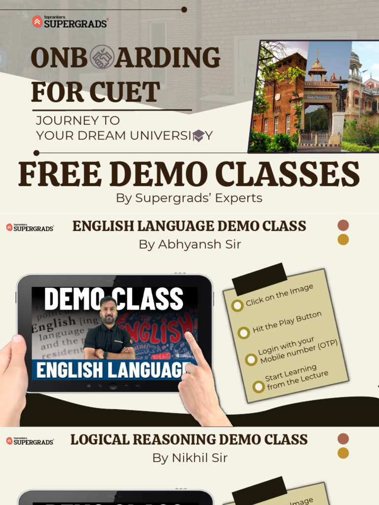 Free CUET Demo Classes Offered | PDF