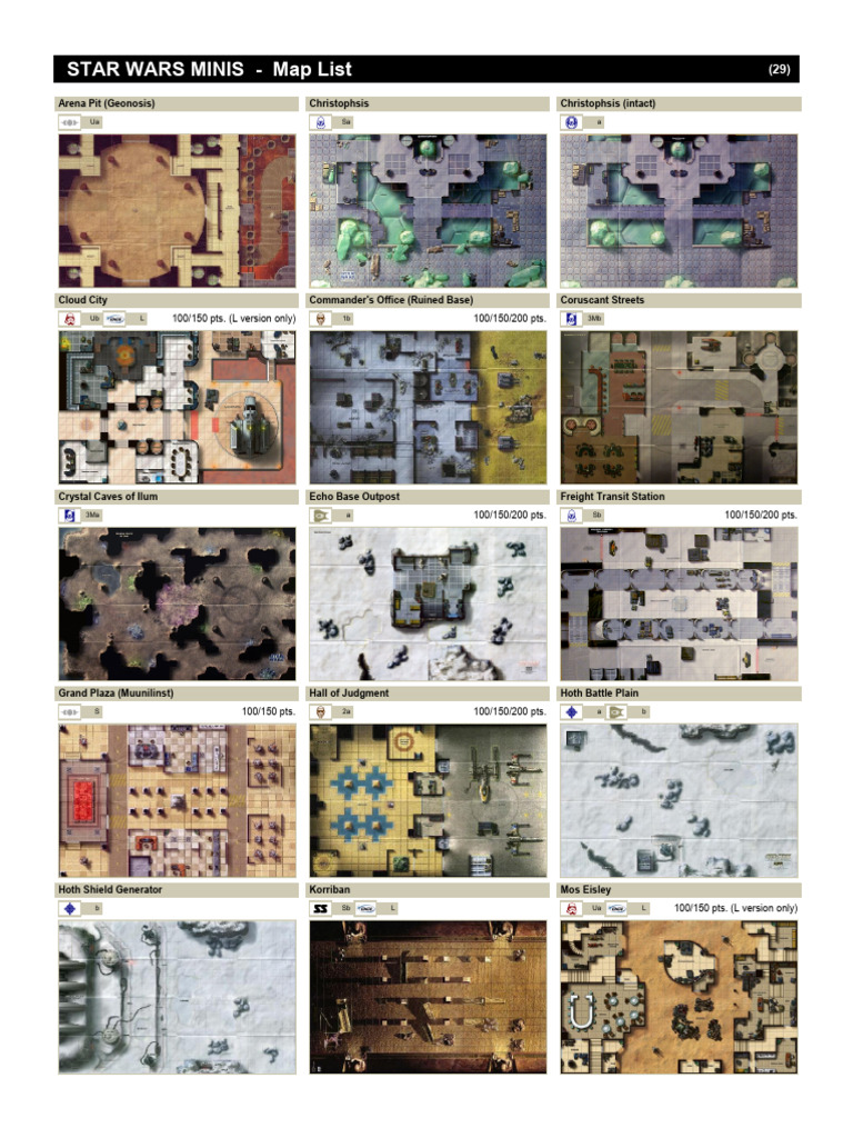 Star Wars Miniatures Official Maps | PDF | Star Wars