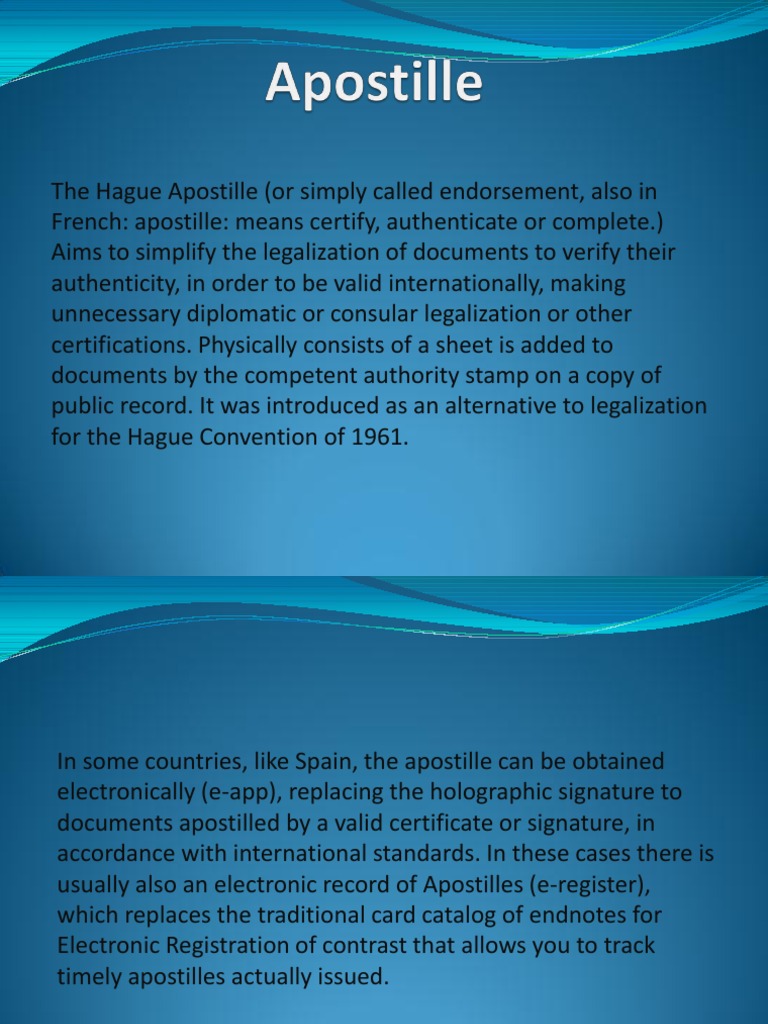Hague Apostille Process Guide | PDF | Notary Public | Signature