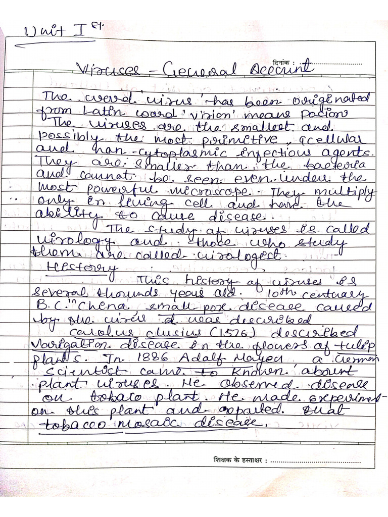 Botany Unit - 1 Virus | PDF