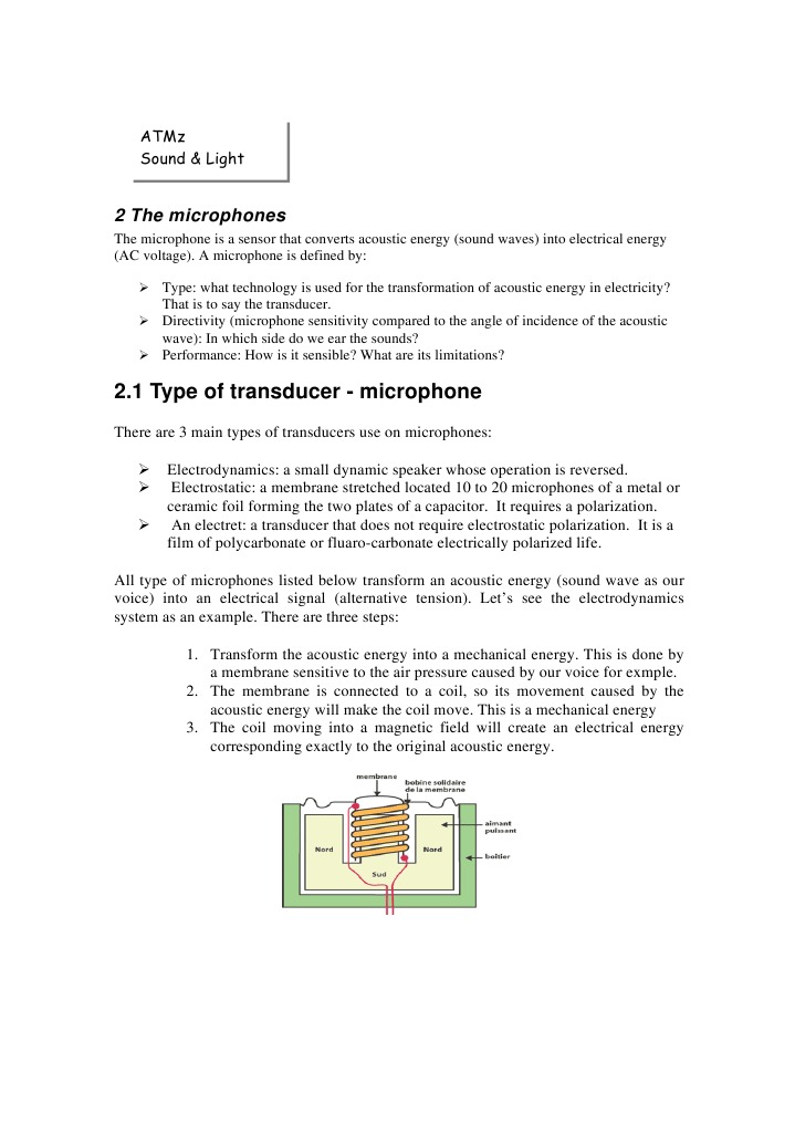 Microphones Technologies | PDF | Science & Mathematics